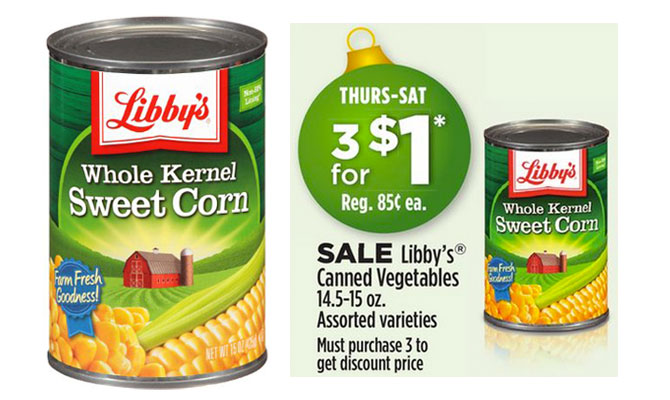 Libbys Canned Vegetables Only 033 At Dollar General
